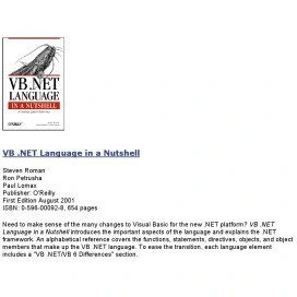 خرید و قیمت دانلود کتاب VB.NET language in a nutshell: a desktop quick reference [1st ed] | ترب