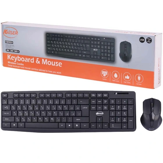 خرید و قیمت کیبورد و ماوس بی سیم کایزر KAISER KMW824 | ترب