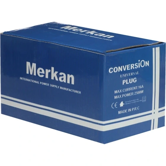 خرید و قیمت مبدل پریز 3 به 2 مرکان Merkan Universal AC Adapter جعبه 20 عددی | ترب
