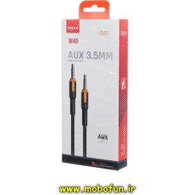 خرید و قیمت کابل صدا 1.2 متری HISKA AUX مدل W40 | ترب