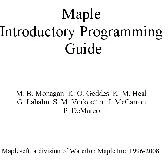 خرید و قیمت دانلود کتاب Maple: Introductory Programming Guide 2008 | ترب
