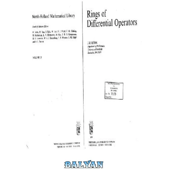 خرید و قیمت دانلود کتاب Rings of differential operators | ترب