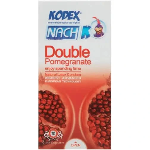 خرید و قیمت کاندوم ناچ کدکس (Nach Kodex) مدل Double Pomegranate بسته 12 عددی- | ترب