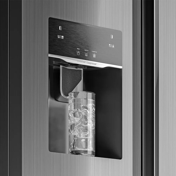 خرید و قیمت یخچال فریزر ساید بای ساید جی پلاس مدل GSS-P7635W ظرفیت ۲۸ فوت یخساز اتوماتیک | ترب