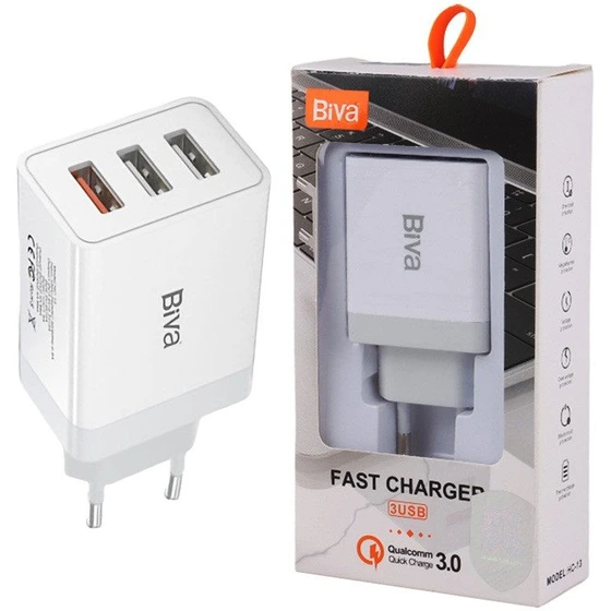 خرید و قیمت کلگی فست شارژ Biva HC-13 3Port 3A QC3.0 30W | ترب