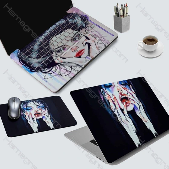 خرید و قیمت اسکین کامل لپ تاپ به همراه ماوس پد طرح hrny girl | ترب