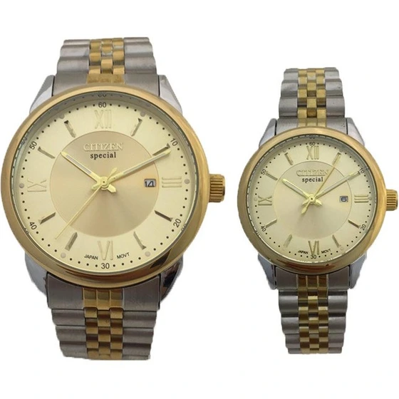 خرید و قیمت ست ساعت مچی زنانه و مردانه سیتیزن مدل CTF03 سه موتوره فعال ...