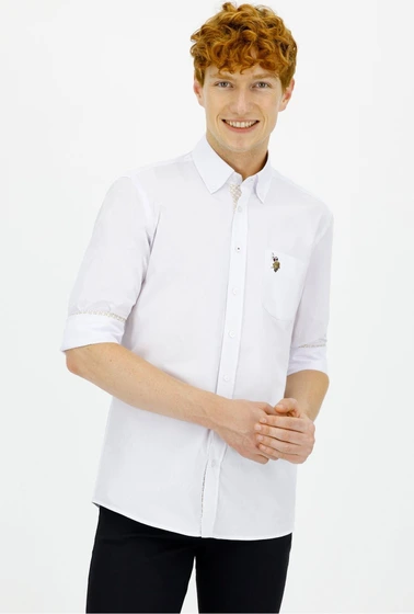 خرید و قیمت پیراهن مردانه سفید یو اس پولو | G081GL004.000.1273349 | ترب