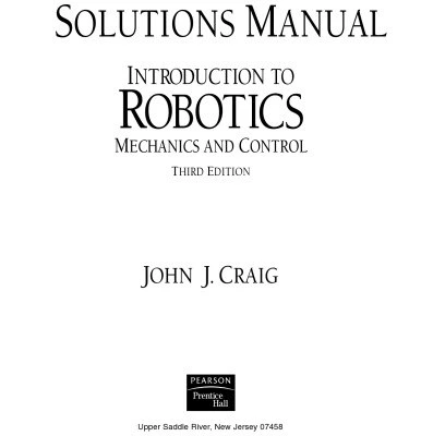 خرید و قیمت دانلود کتاب Solutions Manual to Introduction to Robotics ...