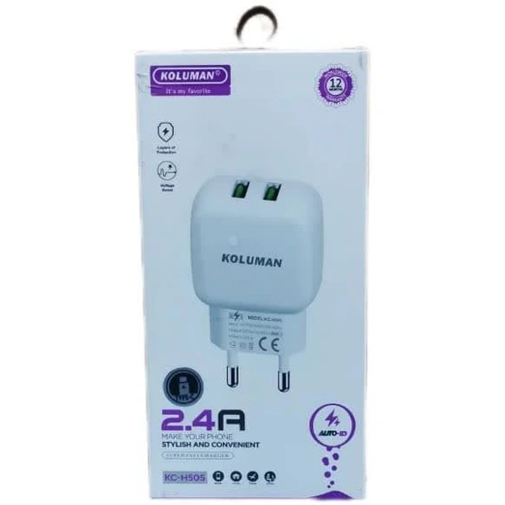 خرید و قیمت آداپتور koluman همراه با کابل ا kc_h505 / 2.4A /type A / USB 3.0 | ترب