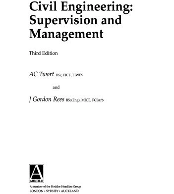 خرید و قیمت دانلود کتاب Civil Engineering: Supervision and Management ...