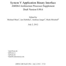 خرید و قیمت دانلود کتاب System V Application Binary Interface: AMD64 Architecture Processor ...