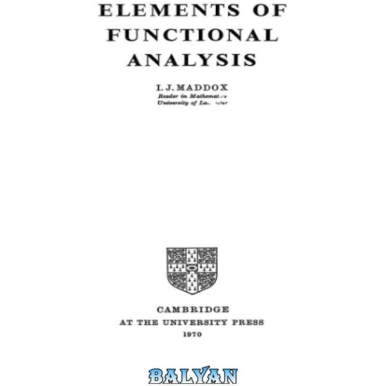 خرید و قیمت دانلود کتاب Elements of functional analysis | ترب