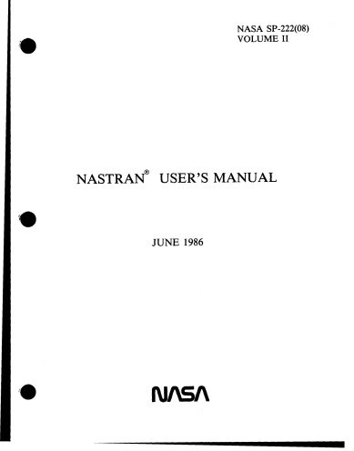 خرید و قیمت دانلود کتاب NASTRAN USER’S MANUAL 1986 | ترب