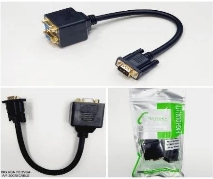 خرید و قیمت مبدل 1 به 2 پورت VGA فوجیسکا مدل FC666 | ترب