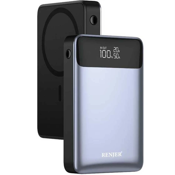 خرید و قیمت پاوربانک فست شارژ رنجر وایرلس 10000 میلی آمپر Renjer RJ-W5 ...