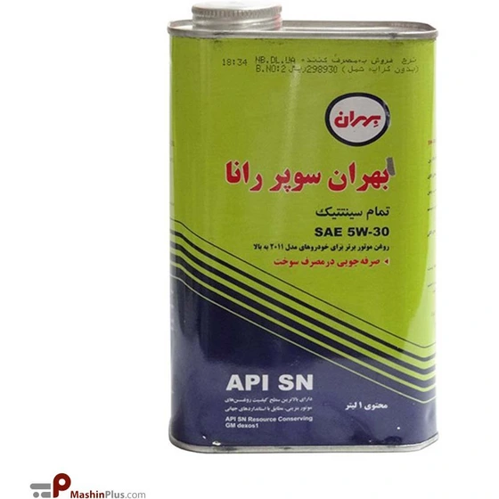 خرید و قیمت روغن موتور خودرو بهران مدل Super Rana SAE چهار لیتری 5W-30 ...