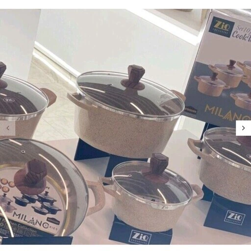 خرید و قیمت قابلمه 10 پارچه زیو طرح میلانو مدل ZIO Z-7180 | ترب