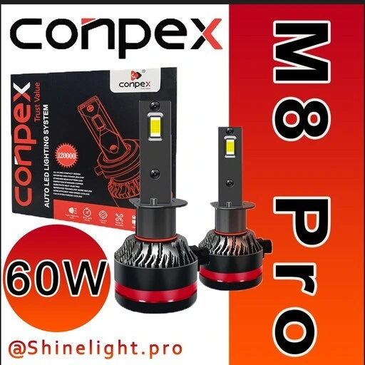 خرید و قیمت هدلایت Conpex M8 Pro پایه H4 مناسب برای پژو ساندرو کوییک ال90 پراید و... | ترب