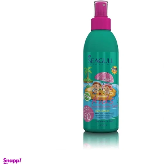 خرید و قیمت اسپری ضد آفتاب کودک سی گل (Seagull) مدل Green حجم 150 میلی ...