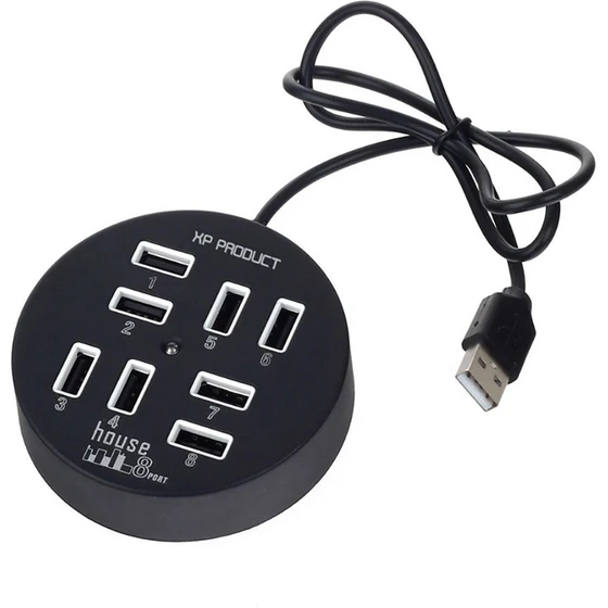 خرید و قیمت هاب USB 2.0 مدل XP-H839 با 8 پورت و پشتیبانی از 1 ترابایت | ترب