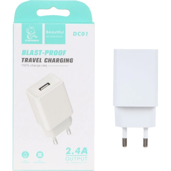 خرید و قیمت شارژر فست 12W تک پورت مدل DC01 DENMEN | ترب