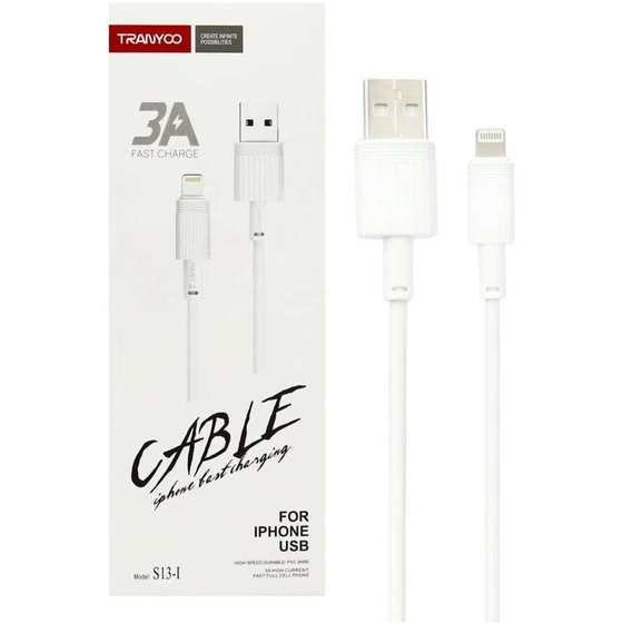 خرید و قیمت کابل شارژ ترانیو مدل TRANYOO S13 Lightning | ترب