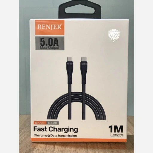 خرید و قیمت کابل توربو شارژ رنجر تایپ سی به تایپ سی RENJER RJ-80 | ترب