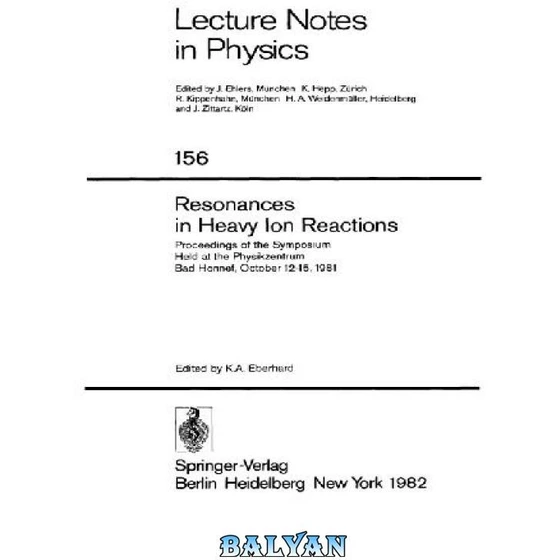 خرید و قیمت دانلود کتاب Resonances in Heavy Ion Reactions ا رزونانس ها ...