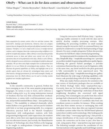 خرید و قیمت دانلود کتاب ObsPy - What can it do for data centers and ...