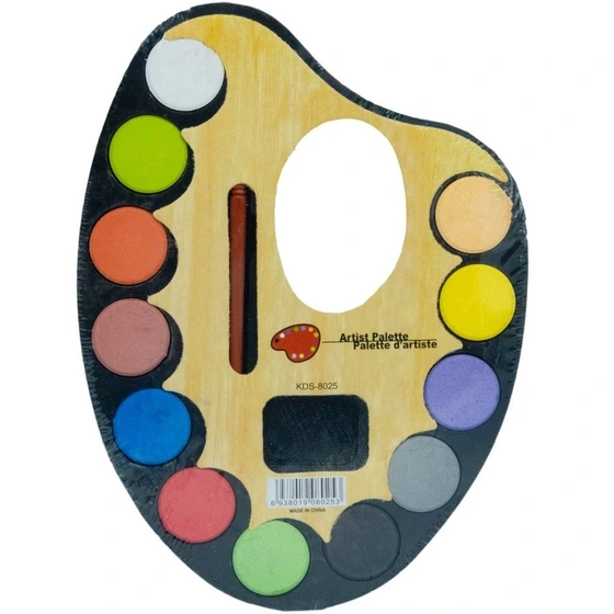 خرید و قیمت آبرنگ پالتی 12 رنگ سایز کوچک KDS-8025 | ترب