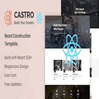 خرید و قیمت دانلود Castro – React Construction Template | ترب