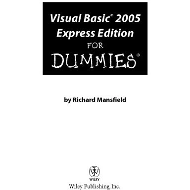 خرید و قیمت دانلود کتاب Visual Basic 2005 express edition for dummies ...