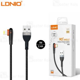 خرید و قیمت کابل لایتنینگ الدینیو LDNIO LS561 Lightning 90 Angle Elbow Data Cable طول 1 متر و ...