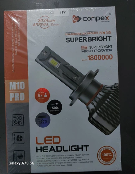خرید و قیمت هدلایت m10pro conpex H7 اصلی مدل ۱۸۰۰۰۰۰ و ۸۵ وات واقعی | ترب