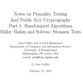 خرید و قیمت دانلود کتاب Notes on primality testing and public key ...