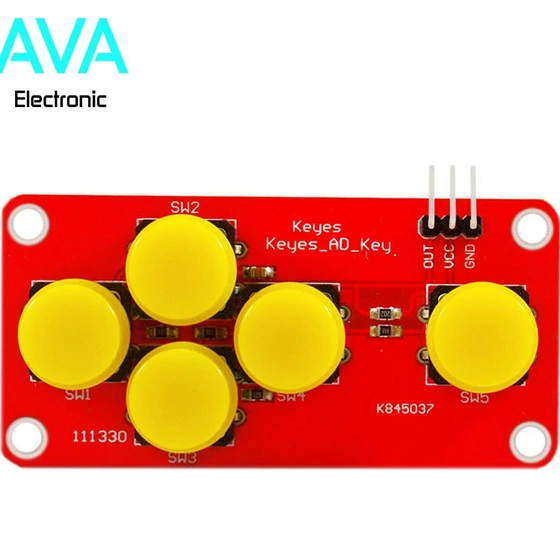 خرید و قیمت ماژول ۵ کلید آنالوگ مخصوص آردوینو Arduino AD Keyboard | ترب