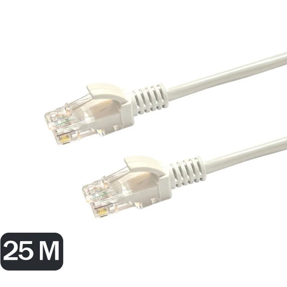 خرید و قیمت کابل شبکه 25متری DETEX مدل CAT5Eسفید | ترب