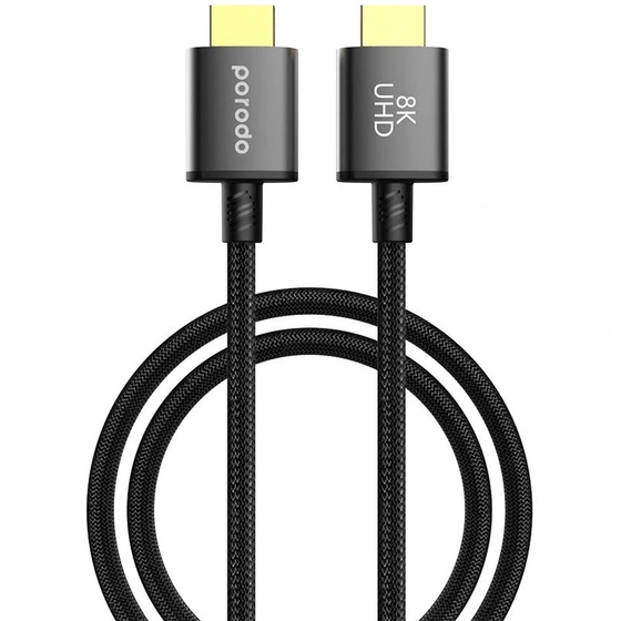 خرید و قیمت کابل اچ دی ام ای 3 متری 8K پرودو Porodo 8K HDMI PVC Cable 3M PD-8KHDM3 | ترب