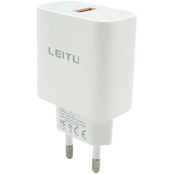 خرید و قیمت شارژر دیواری لیتو (LEITU) مدل LH-16 به همراه کابل تایپ سی | ترب