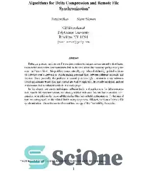 خرید و قیمت دانلود کتاب Algorithms for Delta Compression and Remote File Synchronization ...