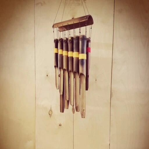 خرید و قیمت بادزنگ (بامبو) مدل پرنده . آویز چوبی . زنگ باد | ترب