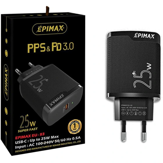 خرید و قیمت آداپتور اپی مکس EPIMAX EU-83 PD 25W | ترب