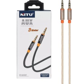 خرید و قیمت کابل صدا 3 متری NITU AUX مدل 007 - طلایی | ترب