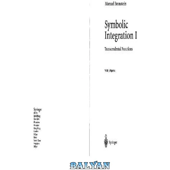 خرید و قیمت دانلود کتاب Symbolic Integration I Transcendental functions | ترب