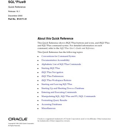 خرید و قیمت دانلود کتاب SQL Plus quick reference Version 2.0., Rev. March 1988 | ترب