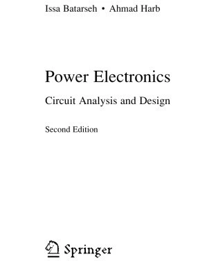 خرید و قیمت دانلود کتاب Power Electronics. Circuit Analysis and Design 2nd | ترب