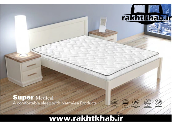 خرید و قیمت تشک تخت نرم آسا مدل سوپر مدیکال سایز یک نفره 200*90 (5 سال ...