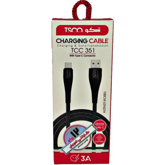 خرید و قیمت کابل شارژ تایپ سی تسکو مدل Tcc351 | ترب