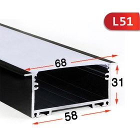 خرید و قیمت پروفیل لاینر چهار لاین مدل توکار L51 | ترب
